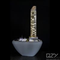 China 1:125 Interactive Architectural Model | Dubai W-Residences Luxury High-rise Tower Display Model with Synchronized Light & Music for sale