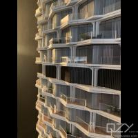 China 1:125 Interactive Architectural Model | Dubai W-Residences Luxury High-rise Tower Display Model with Synchronized Light & Music for sale