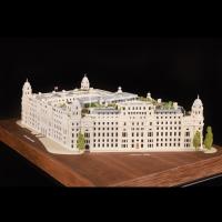 China 1:180 Scale Miniature Building Model of The OWO with ABS Material and Illumination for Display for sale