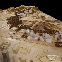 China Wood Art Scale Model | 1:1500 CUHK Shenzhen Campus Terrain & Masterplan for sale