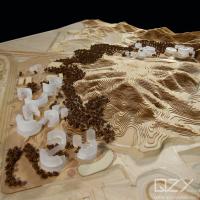China Wood Art Scale Model | 1:1500 CUHK Shenzhen Campus Terrain & Masterplan for sale