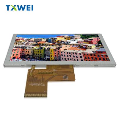 China 5.0 Inch TFT LCD Display 800x480 IPS High Brightness 350cd/m2 RGB Interface for sale