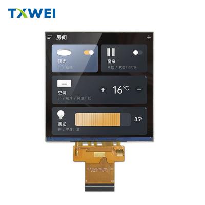 China 3.92 Inch 480×480 Square TFT LCD Display Module with 500cd/m² Brightness and SPI/MCU Interface for sale