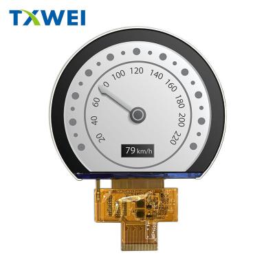 China TXWEI 3.54 Inch 640x800 Circular TFT LCD Display 1500cd/m2 High Brightness for Automotive Instrument for sale