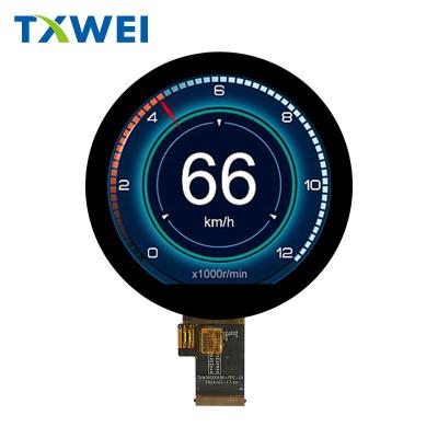 China 3.6 Inch 1000cd/m² Round TFT LCD Touch Screen Display for Two Wheeled Vehicle Instrument for sale