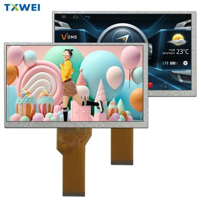 China 7 Inch IPS TFT LCD Display 800x480 RGB 24 Bit Interface 450cd/m² Brightness for sale