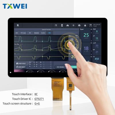 China 10.1 Inch Capacitive Touch TFT LCD Display 1024x600 24-bit RGB Interface Industrial Touch Screen for sale