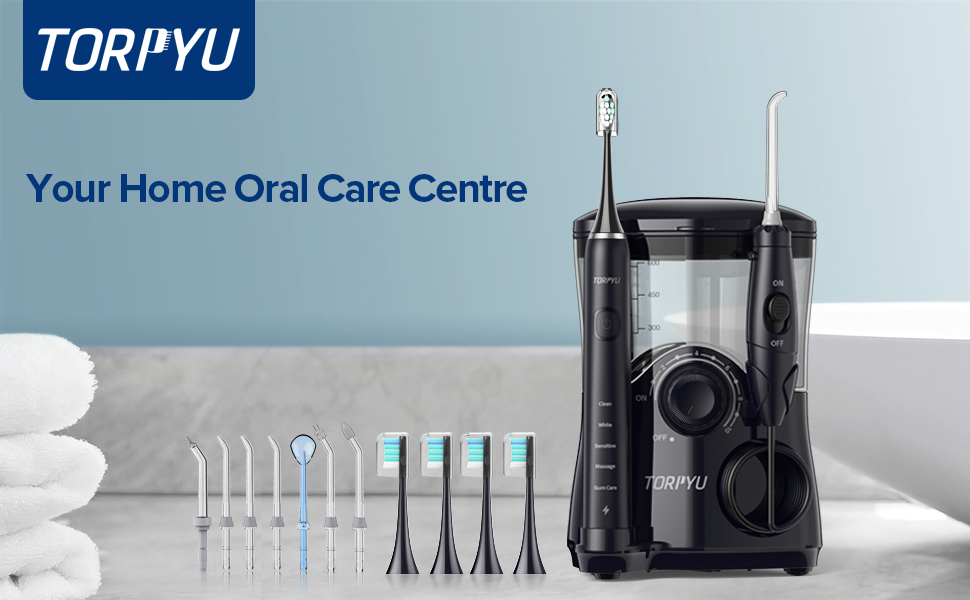 2 in 1 toothbrush and water flosser combo
