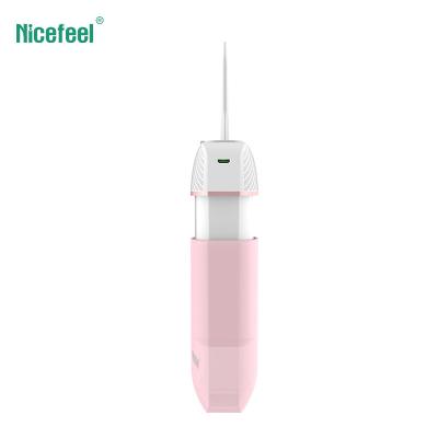China Ipx7 Waterproof Dental Water Flosser Pink 150ml Lady Dental Irrigator for sale