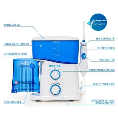 China Shower Countertop Water Flosser Bathroom Oral Irrigators With UV Sterilizer Fc188 for sale