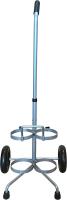 China Dual D / E Oxygen Cylinder Cart W / Adjustable Handle & Durable Powder - Coated Finish for sale