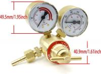 China Weld Acetylene Regulator Welding Gas Gauges Cga-200 Rear Inlet with 9/16"-18 Outlet and Hose Connector for sale