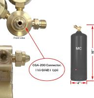 China Weld Acetylene Regulator Welding Gas Gauges Cga-200 Rear Inlet with 9/16"-18 Outlet and Hose Connector for sale