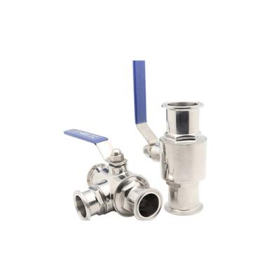 China Double Action Tri Clamp 8 Bar Hygienic Ball Valve 1-4 Inch with 16 Bar Working Pressure for sale