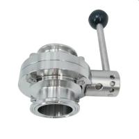 China ISO9001 SS304 Hygienic Butterfly Valve 145psi Max Pressure DN20-DN150 for Food & Pharma for sale