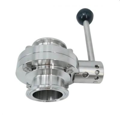 China ISO9001 SS304 Hygienic Butterfly Valve 145psi Max Pressure DN20-DN150 for Food & Pharma for sale