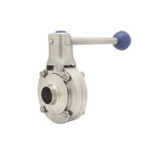 China 2 Inch Hygienic Butt Weld Butterfly Valve AISI316L Stainless Steel 10 Bar Pressure for sale