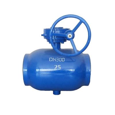 China Trunnion Type Fully Welded Ball Valve with Turbine Head - 4.0MPa Pressure Rating, DN150-1200 Sizes for sale