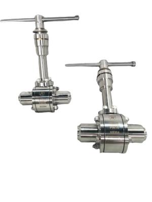 China DN25 Cryogenic Stainless Steel Ball Valve for LO2 -196°C Temperature Range, PN2.5-6.4MPa Pressure Rating for sale