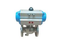 China 150LB Pneumatic Actuator Ball Valve CF8 Stainless Steel 2-8 Bar Operating Pressure 1/2