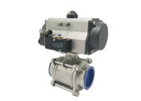 China PTFE Seat Rotary Actuator Pneumatic Valve 1000WOG with 3-13024Nm Torque Range and 2-8 Bar Operating Pressure for sale