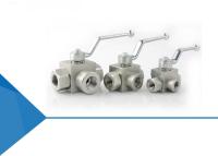 China 31.5MPa 3-Way Hydraulic Ball Valve with Male Thread Connections in 1/8