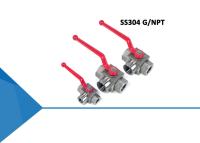 China SS304 3-Way Hydraulic Ball Valve with G/NPT Thread Connections for High Pressure Applications up to 180°C for sale