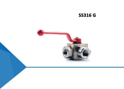China SS316 Three-Way Stainless Steel Hydraulic Ball Valve 1000 PSI 1/4