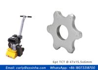 China 6pt Carbide TCT Cutter 6 Tips Star Flails For Concrete Scarifier Deck Crawler for sale