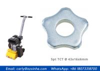 China Long Working Life 5pt Carbide TCT Tungsten Cutters 5 Point Carbide Flails On Concrete Cement Scarifiers for sale