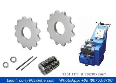 China Scarifier Grinder Replacement Planer Drum 12PT TCT Carbide Heads Scarifier Cutters for sale