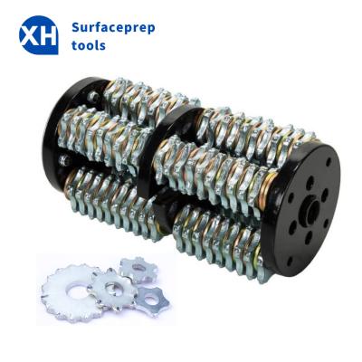 China Trimmer TR250 Floor Planer Drum – TCT Carbide Cutters for Anti-Slip Texturing for sale
