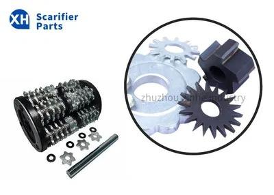 China 6 Tip Carbide Steel Scarifier Cutter with 80mm Outer Diameter and 30mm Inner Diameter for Surface Preparation for sale