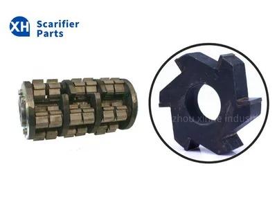China Drum Milling Star Flails Scarifier Cutters with 8 Spike Number 46-55 HRC Hardness and More Than 10000 Sqm Working Life for sale
