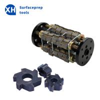 China Drum Milling Star Flails Scarifier Cutters with 8 Spike Number 46-55 HRC Hardness and More Than 10000 Sqm Working Life for sale
