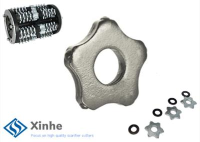 China 5 Points Star Blades Steel Spacers On Kutrite Concrete Scarifiers Floor Planers Parts In Road Markings Romoval for sale