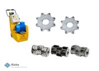 China High Versatility EDCO CPM-8 Concrete Floor Planers Parts , 6 Pointed Tungsten Carbide Tipped Scarifier Cutters for sale