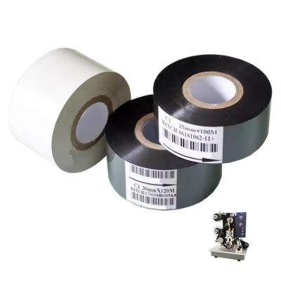China Hot coding foil HC3 SCF900 25mm 30mm *100M black hot stamping ribbon for HP241B HP241 date printer for sale