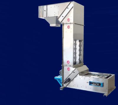 China 10L Stainless Steel Pet Food Animal Feed Bentonite Large Z Type Vertical Bucket Elevator Machine With Multi Outlets for sale