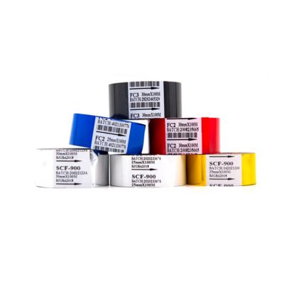 China 30MM*100m black hot coding ribbon foil digital hot foil ribbon date coding foil for sale