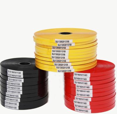 China 8*1000 9*1000, 10*1000 hot stamping machine thermal transfer cable  ribbon PP / PE tube white foil ribbon for sale