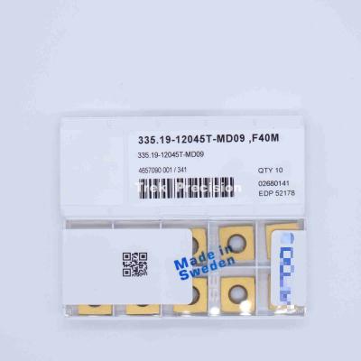 China Wear Resistance Carbide Cutting Tools 335.19-12045T-MD09 F40M Iscar Milling Inserts for sale