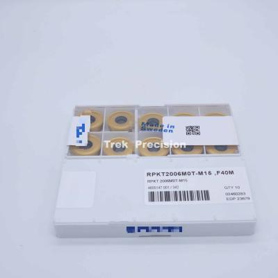China RPKT2006MOT-M15 F40M Seco Milling Inserts High Feed Face Mill Carbide Inserts for sale