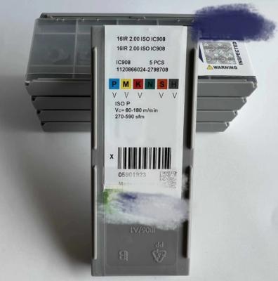 China 16IR2.0ISO IC908 ISCAR PVD Carbide Internal Threading Insert 2.0mm ISO Pitch for CNC Stainless Steel Bore Turning for sale