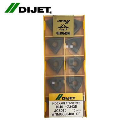 China DIJET WNMG080408-SF JC8015 PVD Coated Carbide Turning Insert with SF Chipbreaker and R0.8 Corner Radius for CNC Turning Carbide inserts for sale