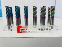 China ENWA D10mm 4 Flute Solid Carbide End Mill High Precision CNC Milling Cutter for Steel for sale