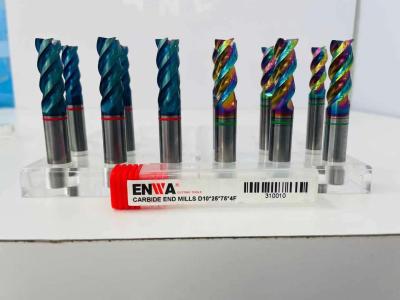 China ENWA D10mm 4 Flute Solid Carbide End Mill High Precision CNC Milling Cutter for Steel for sale