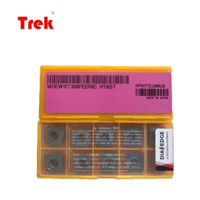 China MITSUBISHI WOEW12T308PEER8C HTi05T Square Wiper Insert with Wiper Geometry for High-Speed Face Milling in Uncoated Fine-Grain Carbide for sale