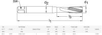 China GUHRING HSS-E PM TiCN Coated Spiral Tap 5/8-11 UNJC 3BX Fit for Aerospace Ti Alloy Blind Hole Threading CNC Tools for sale