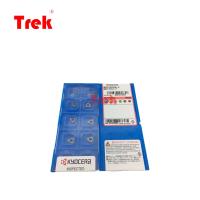China KYOCERA PVD Coated 80° Trigon Turning Insert with R0.4 Corner Radius for Precision Finishing for sale
